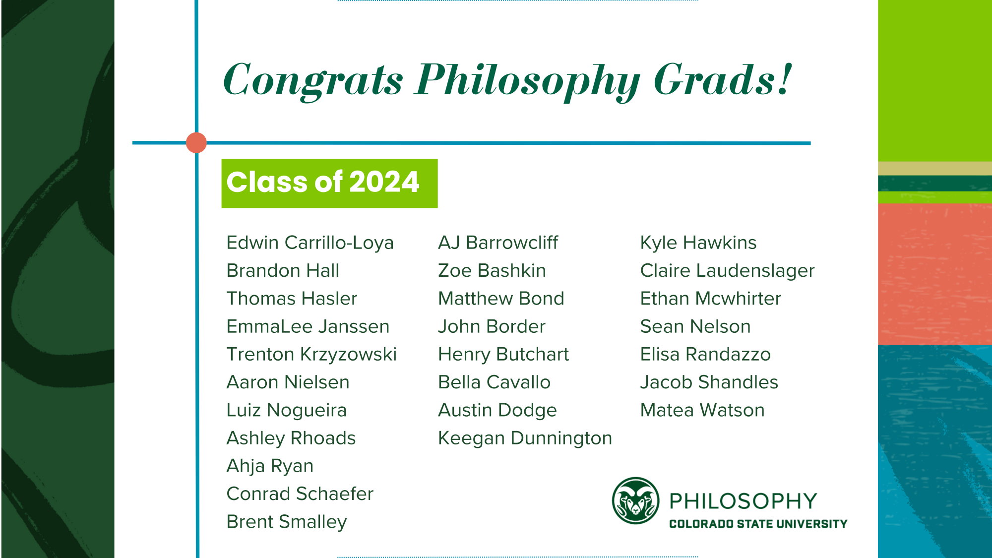 Congratulations to our 2024 Philosophy Grads! - Philosophy | Colorado ...